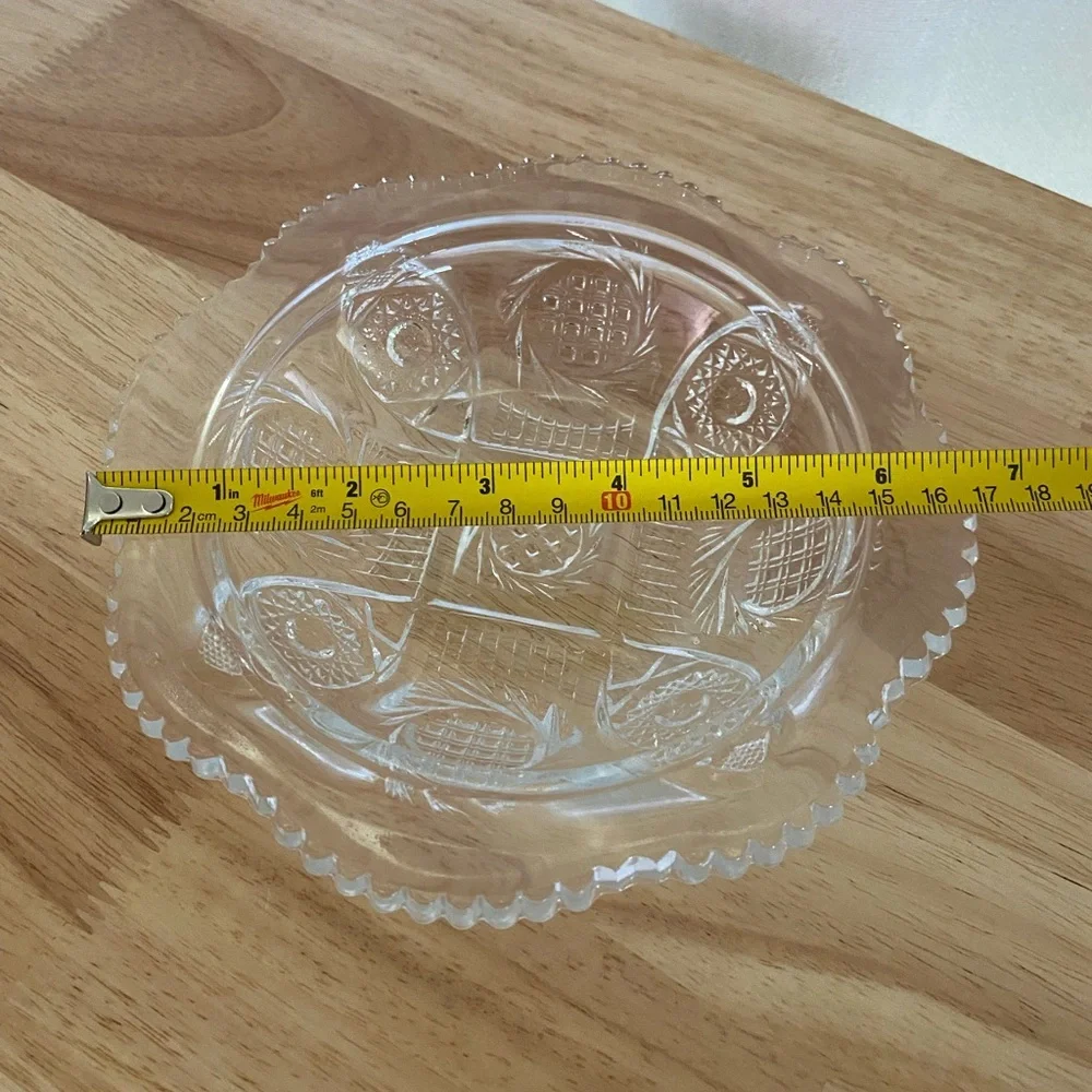 L.E. Smith | Dining | Vintage Le Smith Sunburst Pressed Clear Glass ...